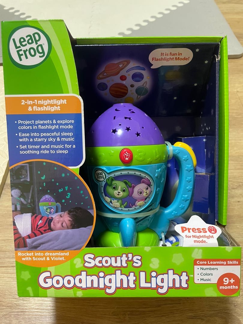 BNIB Leapfrog Scout’s Goodnight Light, Babies & Kids, Infant Playtime ...