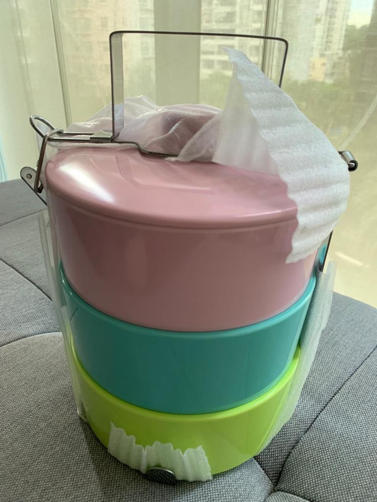Brand new - Stackable 3-layer lunch box, Furniture & Home Living ...