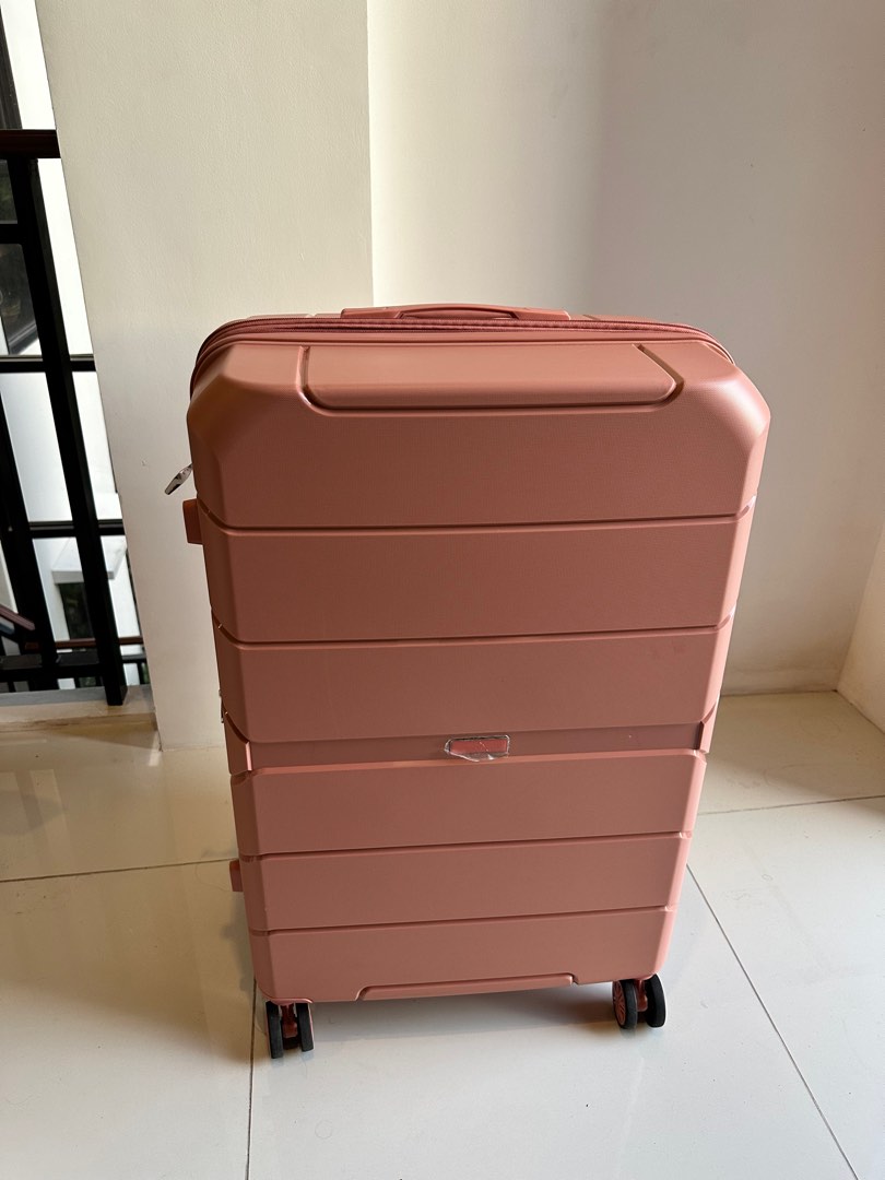 BRAND NEW Travel Basic Large Polypropylene Suitcase (Old Rose), Hobbies ...
