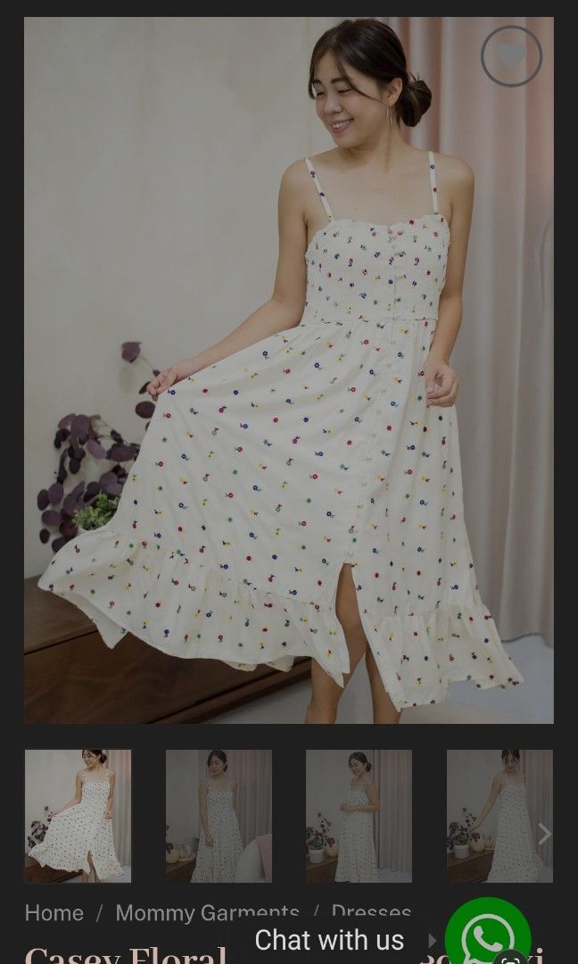 Casey floral embroidered maxi dress, Women's Fashion, Dresses & Sets ...