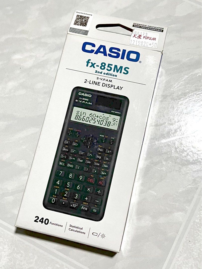 Casio fx-85MS Scientific Calculator, Hobbies & Toys, Stationery & Craft ...
