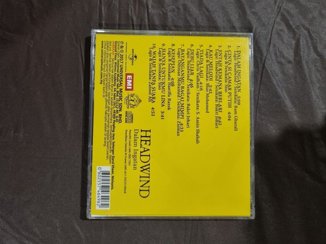 CD Headwind Dalam Ingatan, Hobbies & Toys, Music & Media, CDs & DVDs on Carousell
