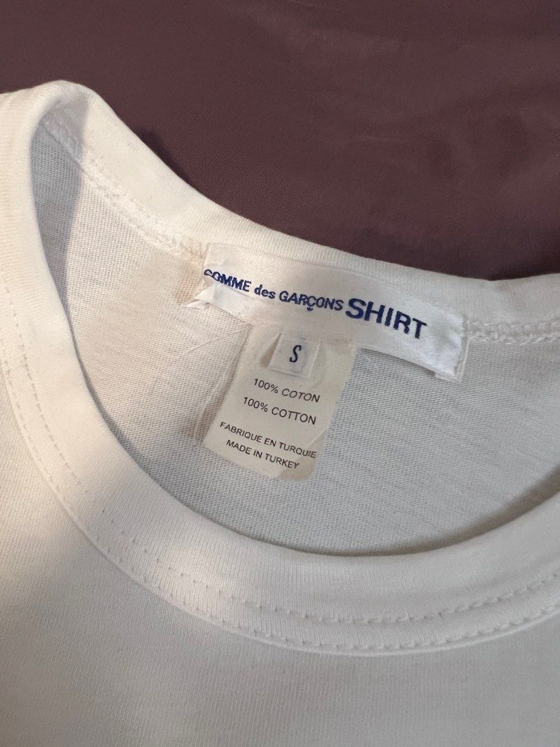 CDG Logo Tshirt White, Men's Fashion, Tops & Sets, Tshirts & Polo ...