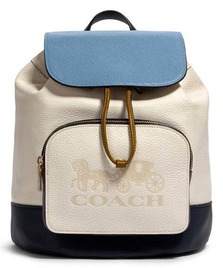 COACH Jes Leather Backpack in Colorblock, Luxury, Bags & Wallets on ...