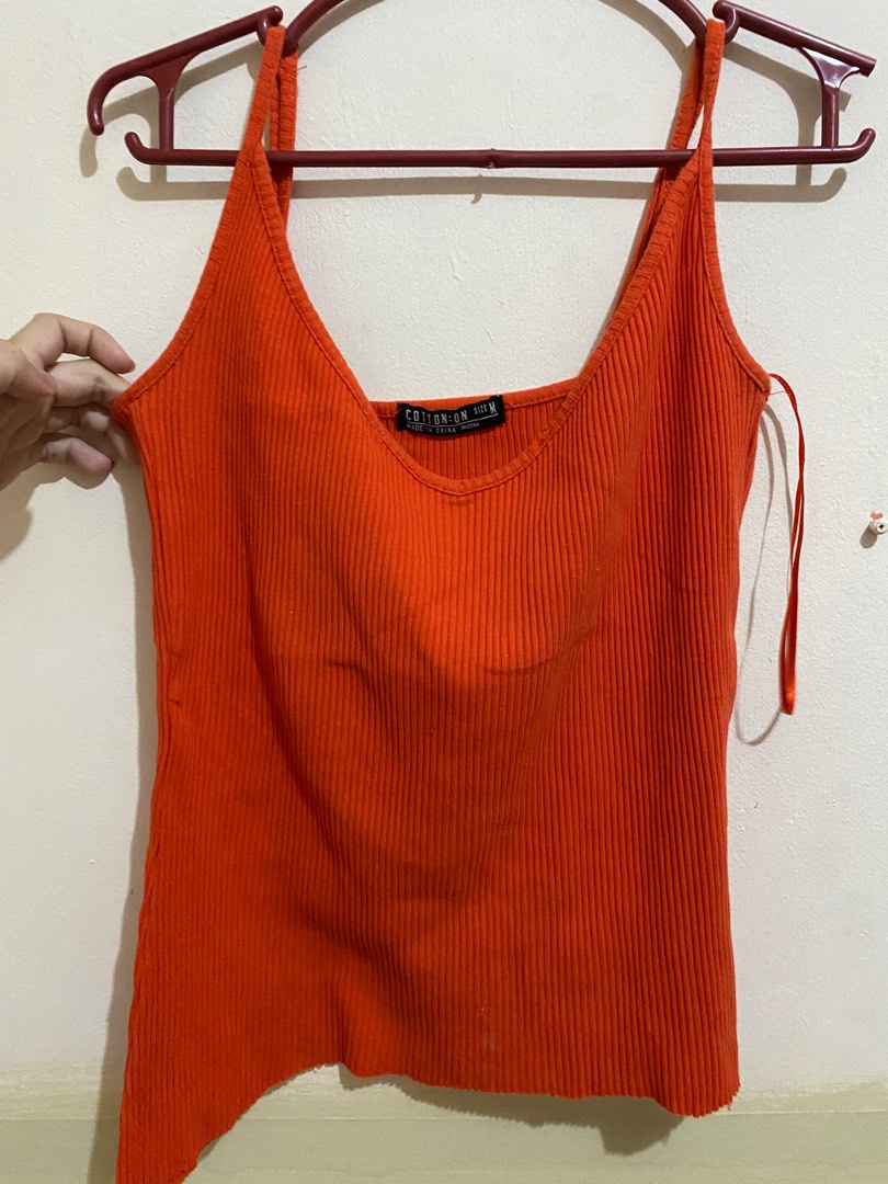 Cotton on red sando, Women's Fashion, Tops, Sleeveless on Carousell