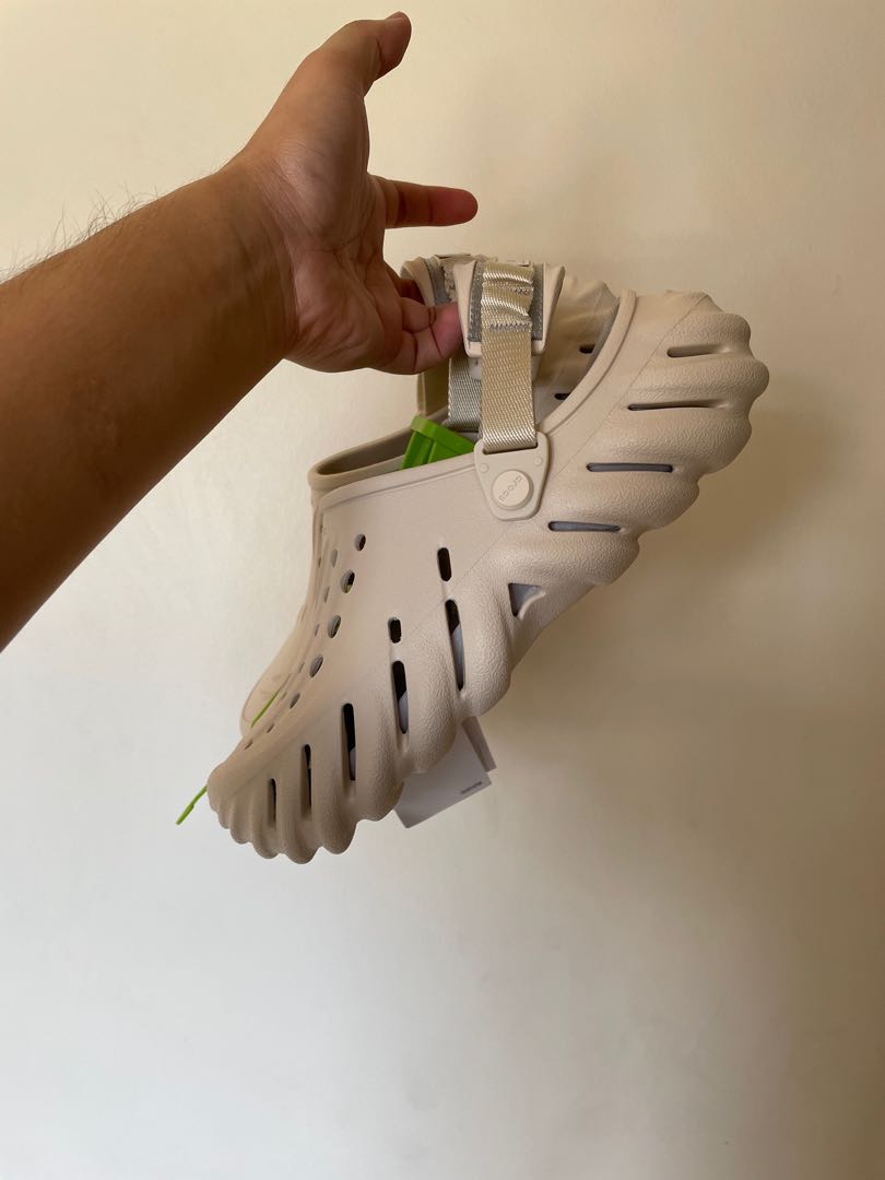 Crocs Echo clog Stucco, Men's Fashion, Footwear, Slippers & Slides on Carousell