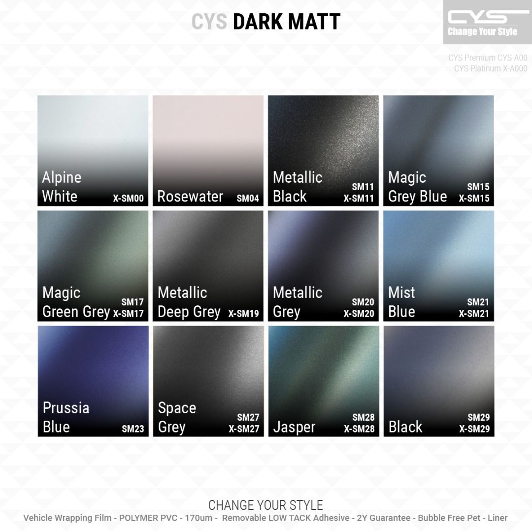 CYS Dark Matt Platinum/Premium Series Professional Grade High Quality ...