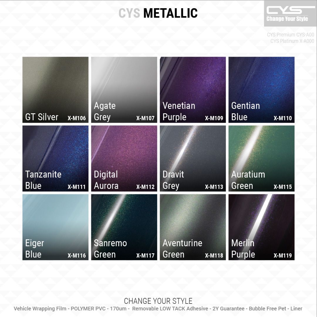 CYS Metallic Platinum/Premium Series Professional Grade High Quality ...