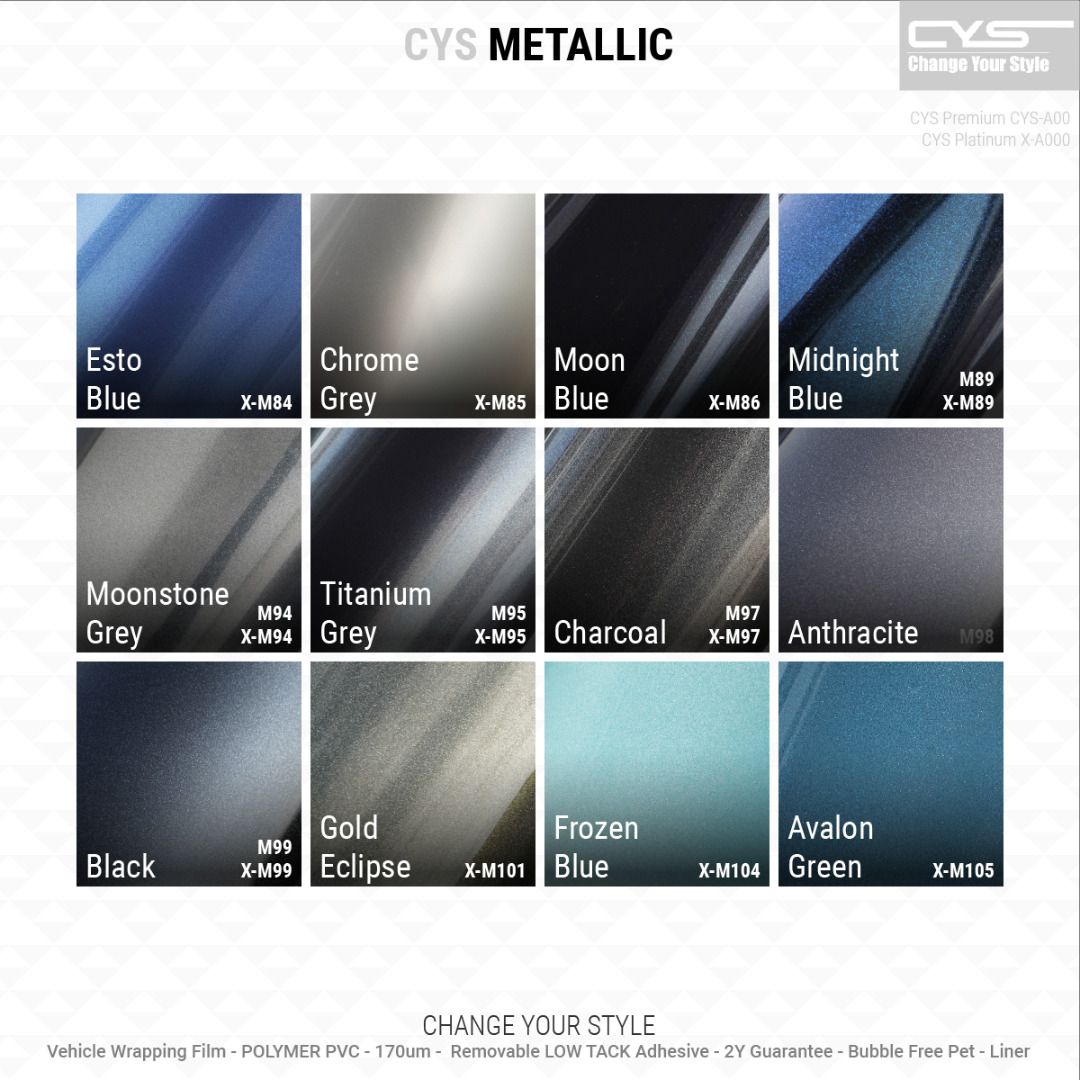 CYS Metallic Platinum/Premium Series Professional Grade High Quality ...