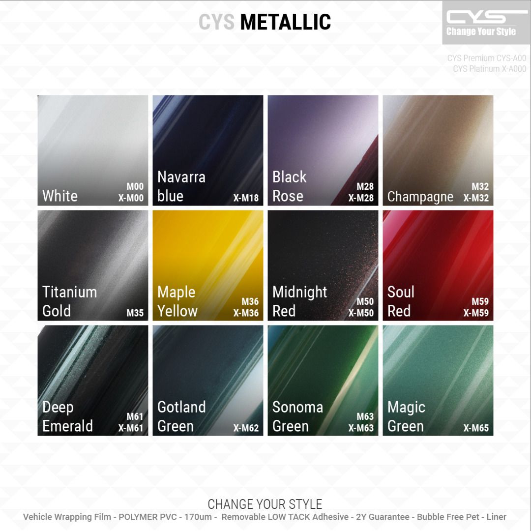 CYS Metallic Platinum/Premium Series Professional Grade High Quality ...
