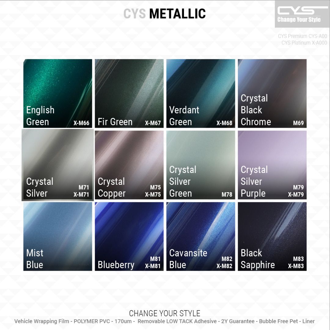 CYS Metallic Platinum/Premium Series Professional Grade High Quality ...
