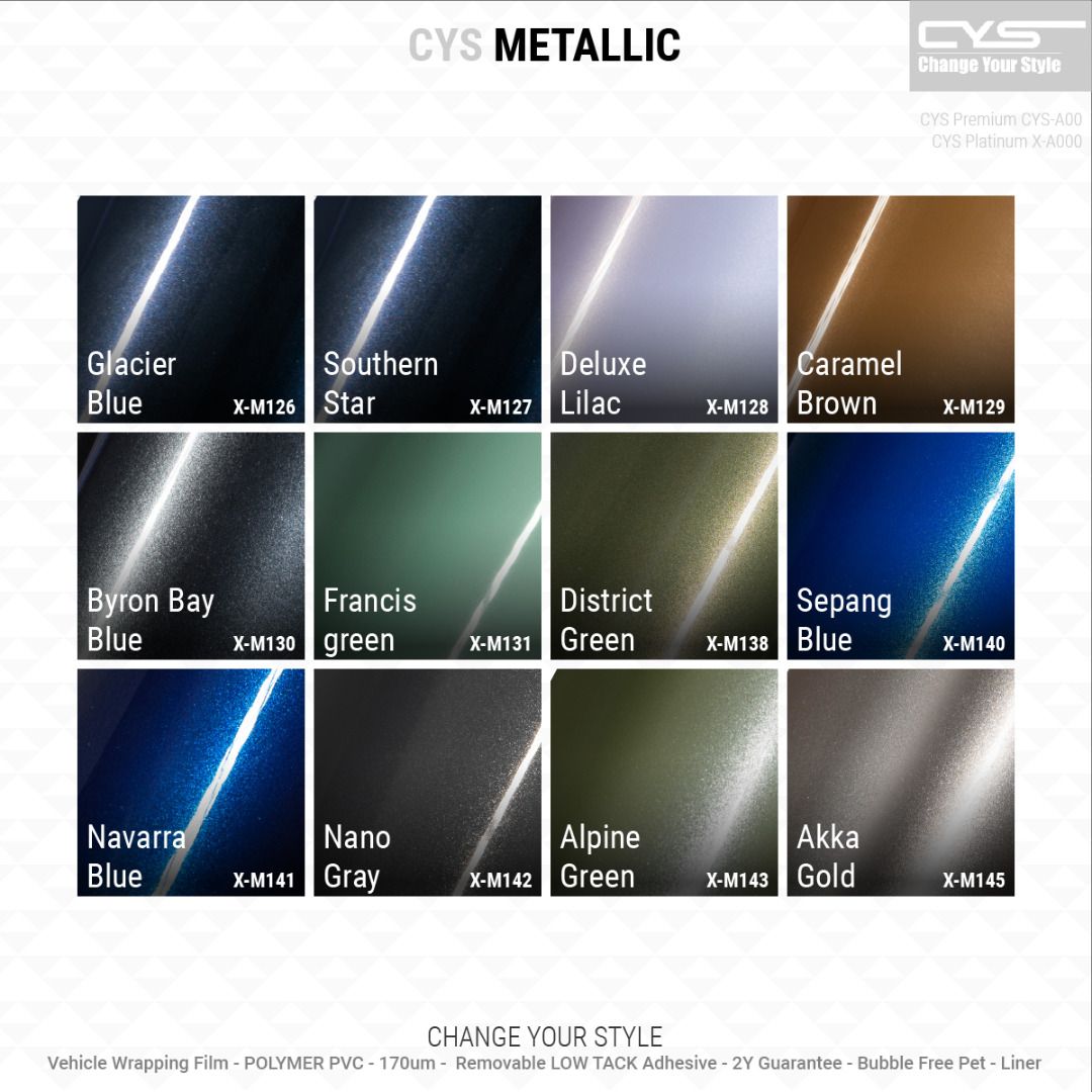 CYS Metallic Platinum/Premium Series Professional Grade High Quality ...
