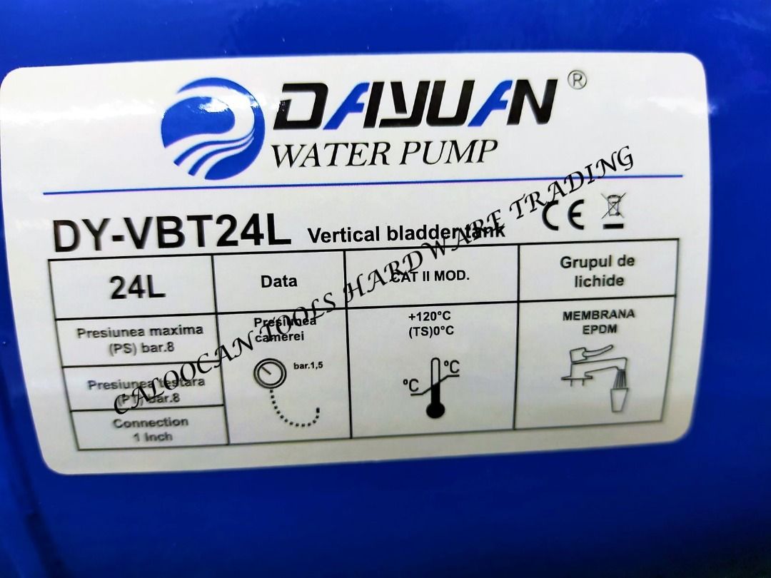 DAYUAN Italy 24L Vertical Bladder Tank (DY-VBT24L), Commercial ...