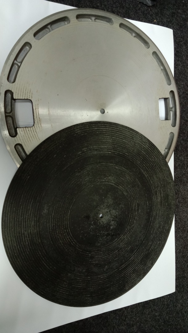 denon turntable rubber mat and platter., Hobbies & Toys, Music & Media ...