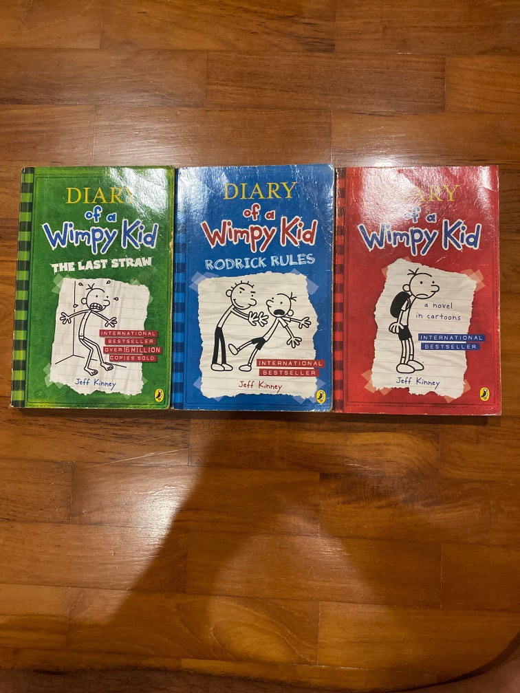 Diary Of A Wimpy Kid (first 3 books of the series), Hobbies & Toys ...