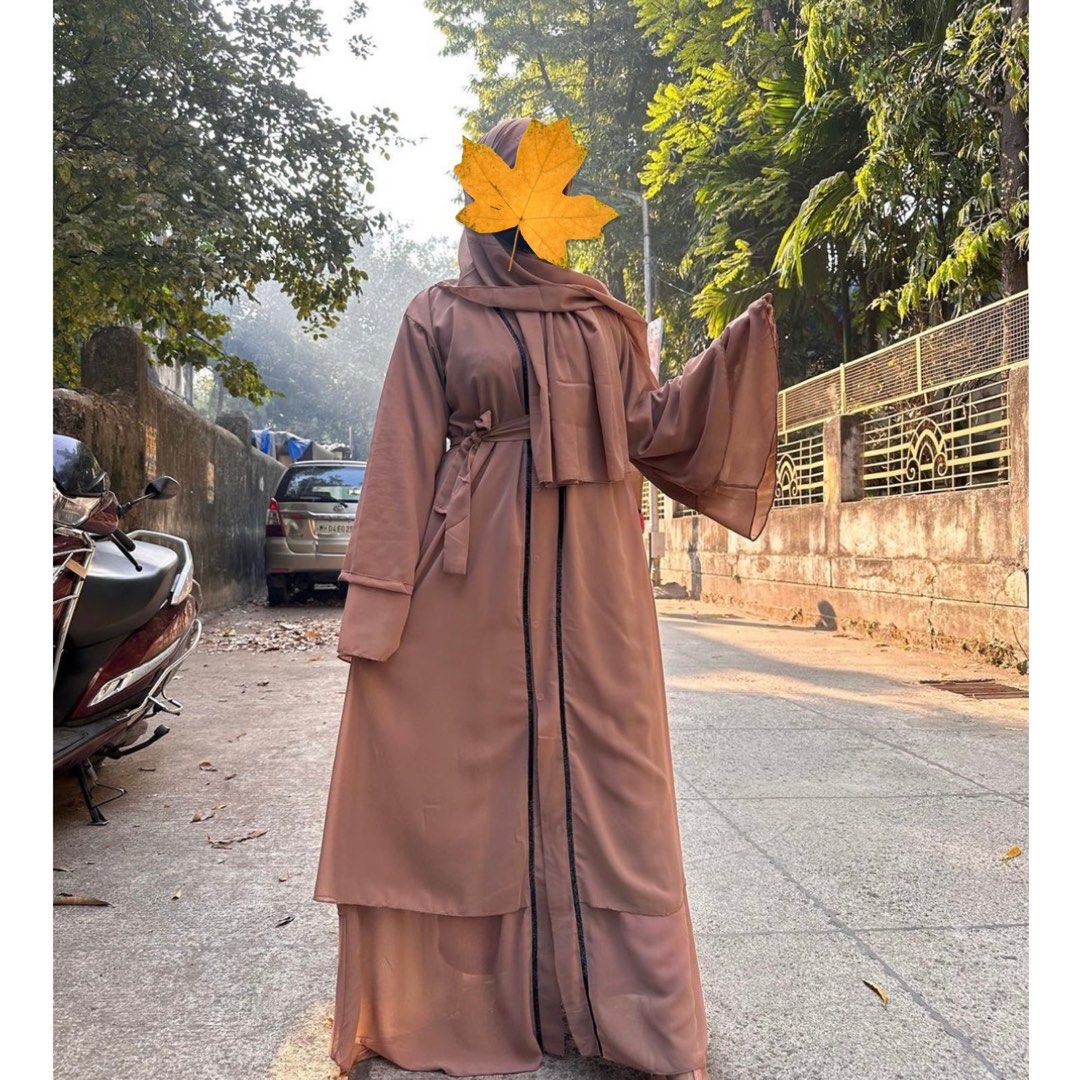 Double Layered Abaya, Women's Fashion, Muslimah Fashion, Dresses on ...