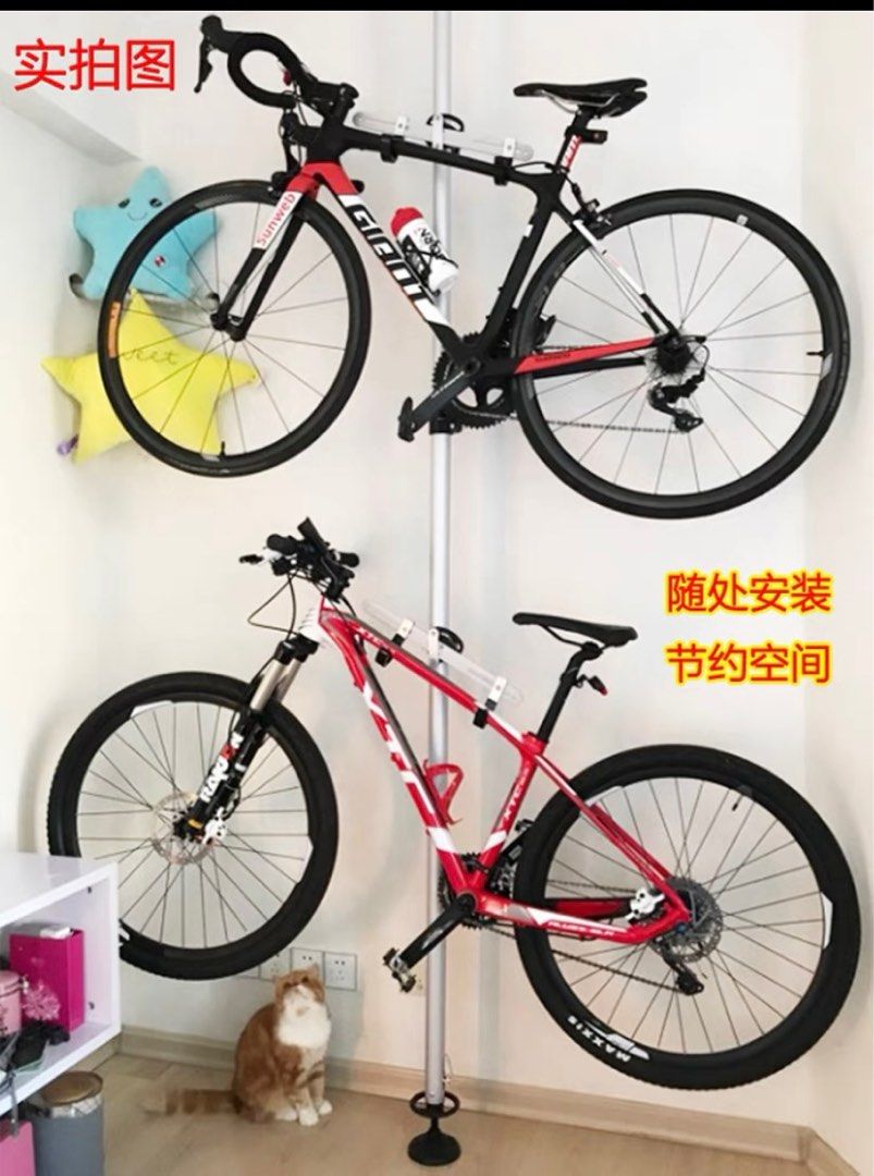 Dual bicycle tower rack/ rack holder/ bike stand/ bike pole/ bike rack ...