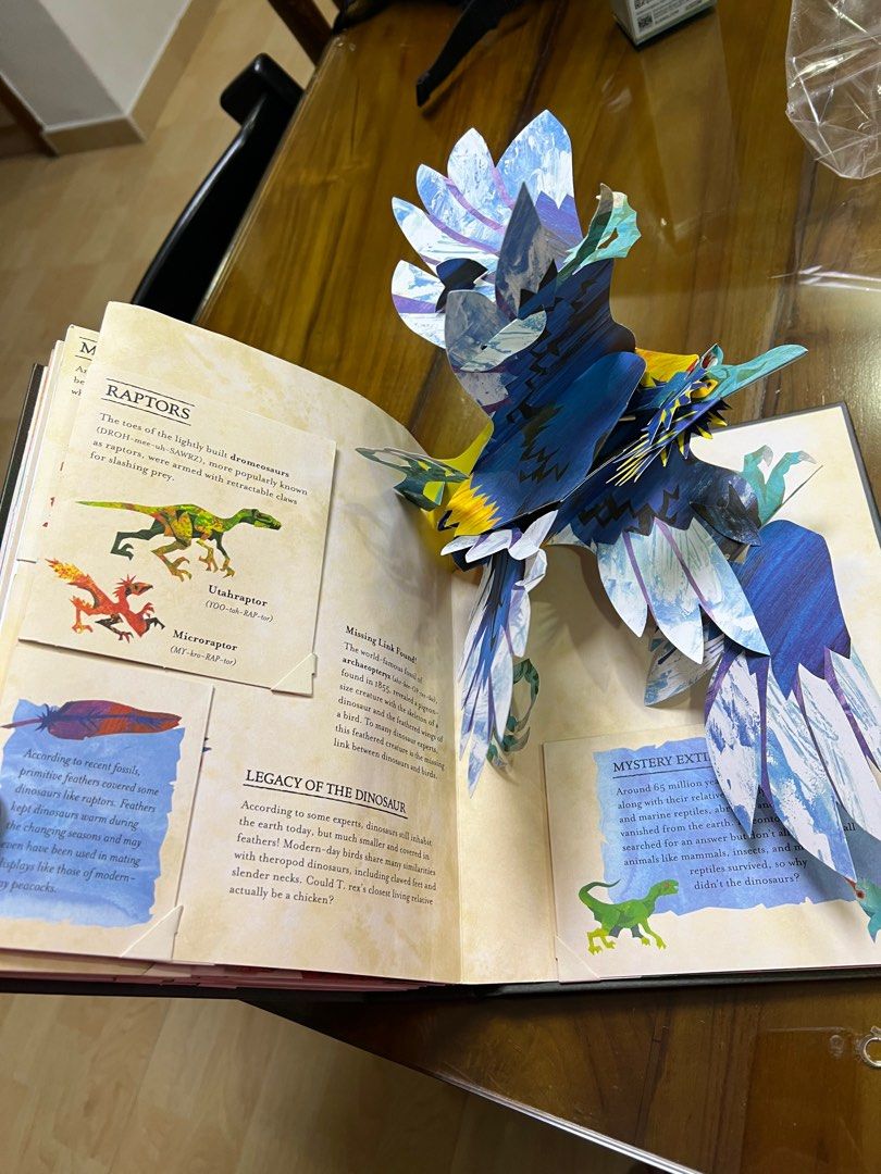 Educational Pop-up 3D Pop-Up Dinosaur Encyclopedia Book - Interactive ...