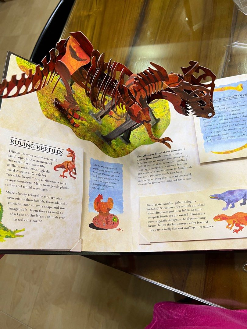 Educational Pop-up 3D Pop-Up Dinosaur Encyclopedia Book - Interactive ...