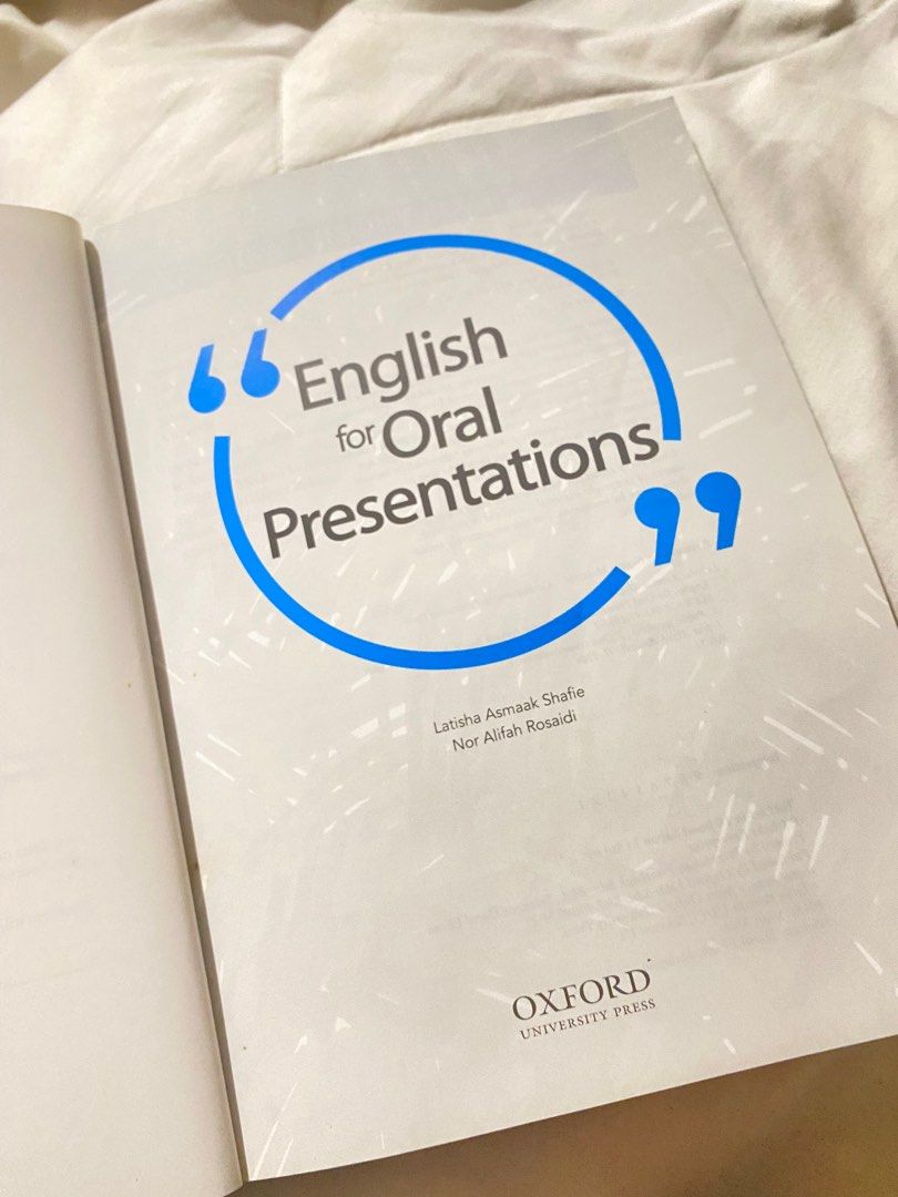 ENGLISH FOR ORAL PRESENTATIONS, Hobbies & Toys, Books & Magazines ...