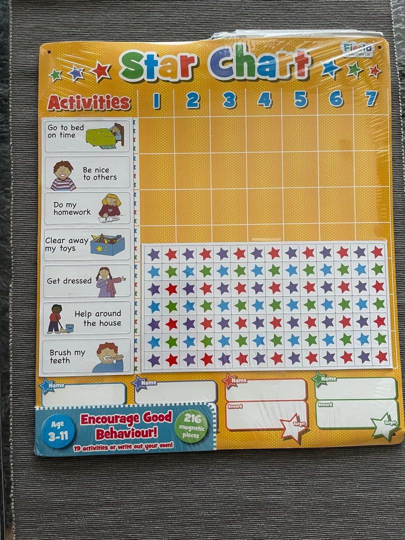 Fiesta Crafts Magnetic Star Chart Reward For Kids Good Behaviour ...
