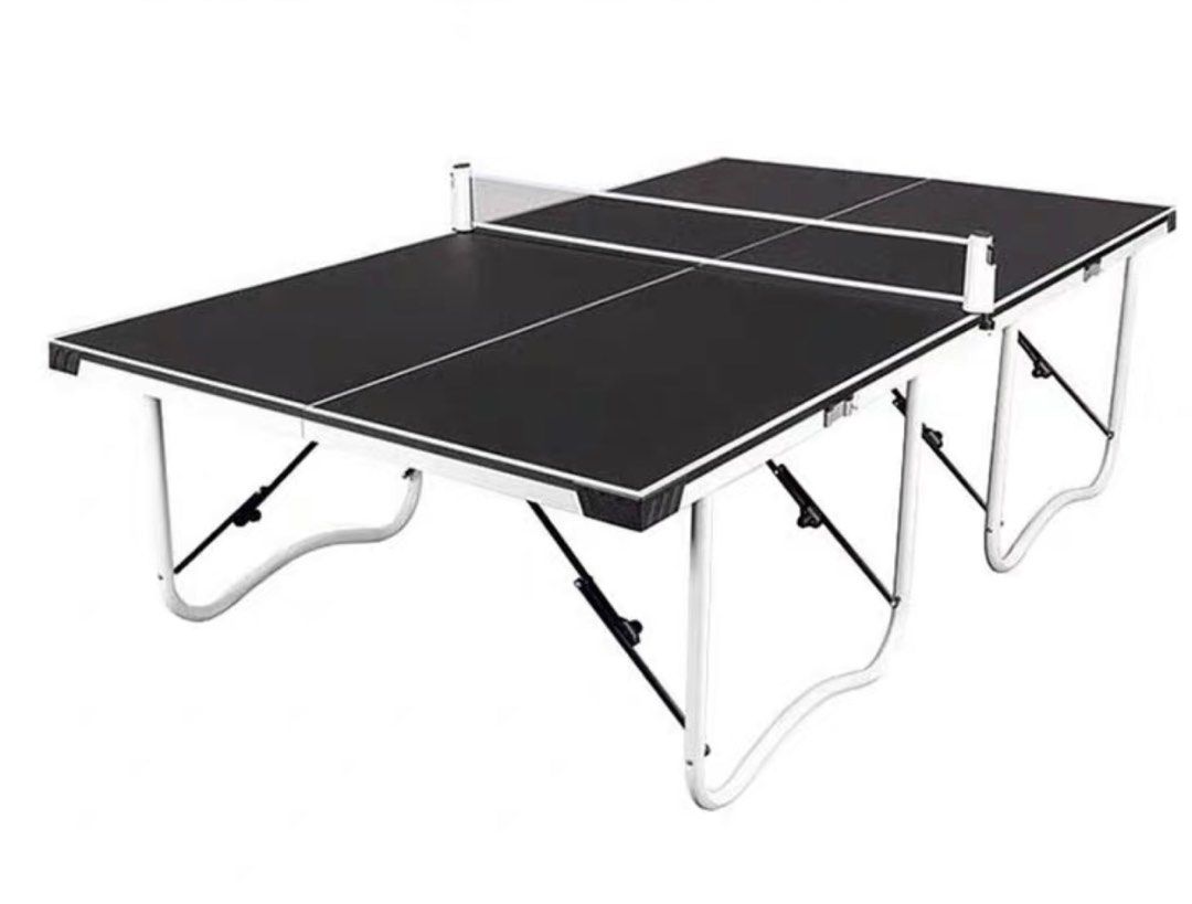 Foldable Table Tennis Table - Full size (Matt Black Top), Sports ...