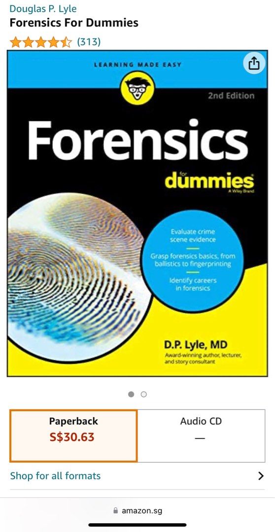 forensic for dummies, Hobbies & Toys, Books & Magazines, Fiction & Non ...