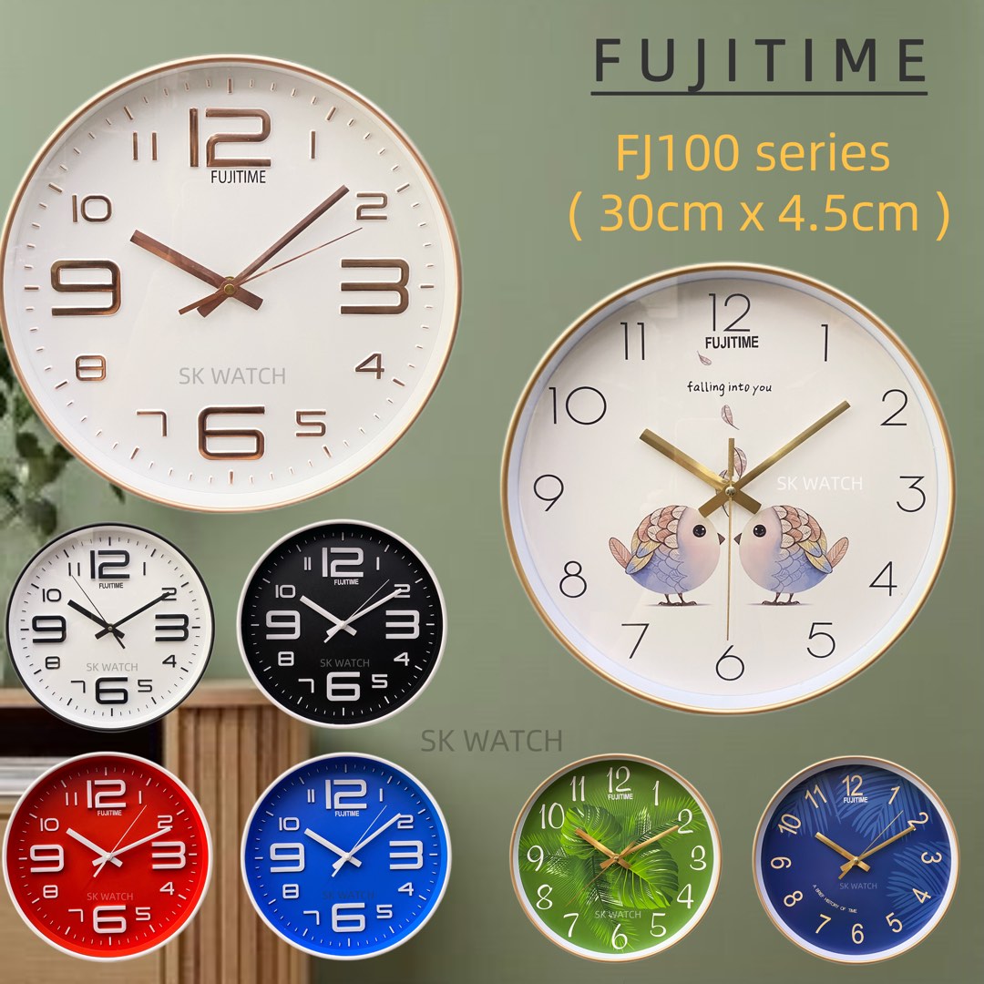 Fujitime / Wallclock / Jam Dinding / SKP Movement, Furniture & Home ...