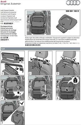 Genuine Audi Rear Seat Storage Bag, Car Accessories, Accessories on ...