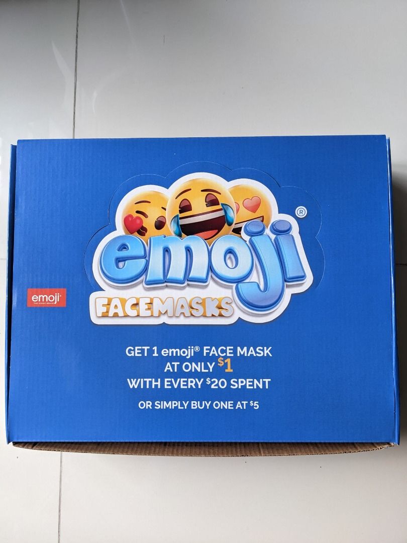 Giant emoji face masks, Health & Nutrition, Face Masks & Face Shields ...
