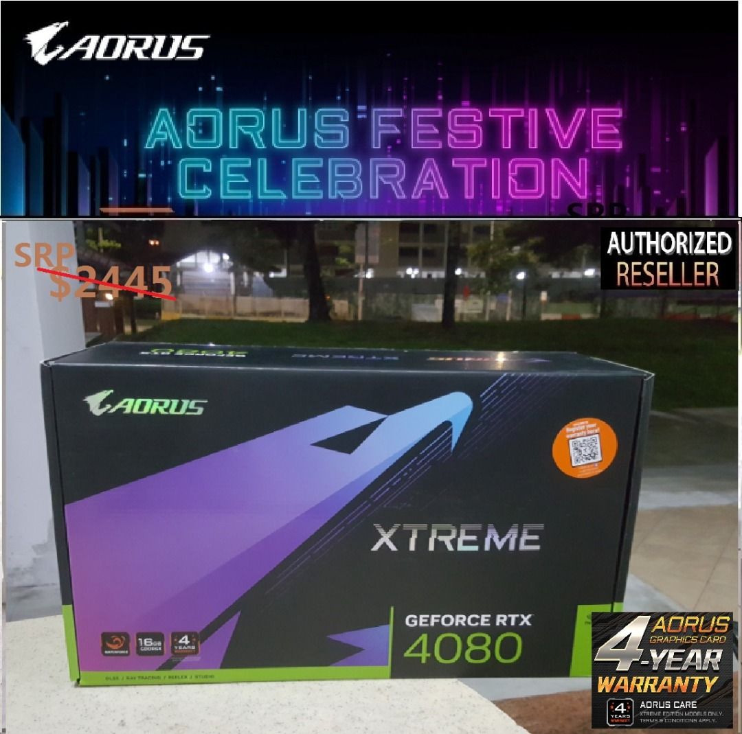 Gigabyte AORUS RTX 4080 RTX4080 16GB XTREME WATERFORCE GDDR6X(3+1y ...