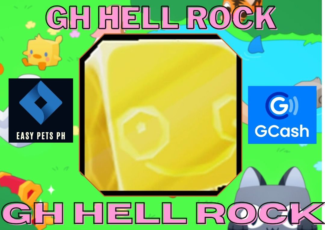 Golden Huge Hell Rock Pet Simulator X Petsimulatorx petsimx petsim PSX ...