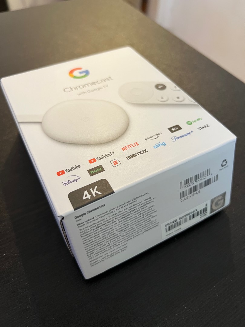 Google Chromecast 4 with Google TV 2020 4th Gen, TV & Home Appliances ...