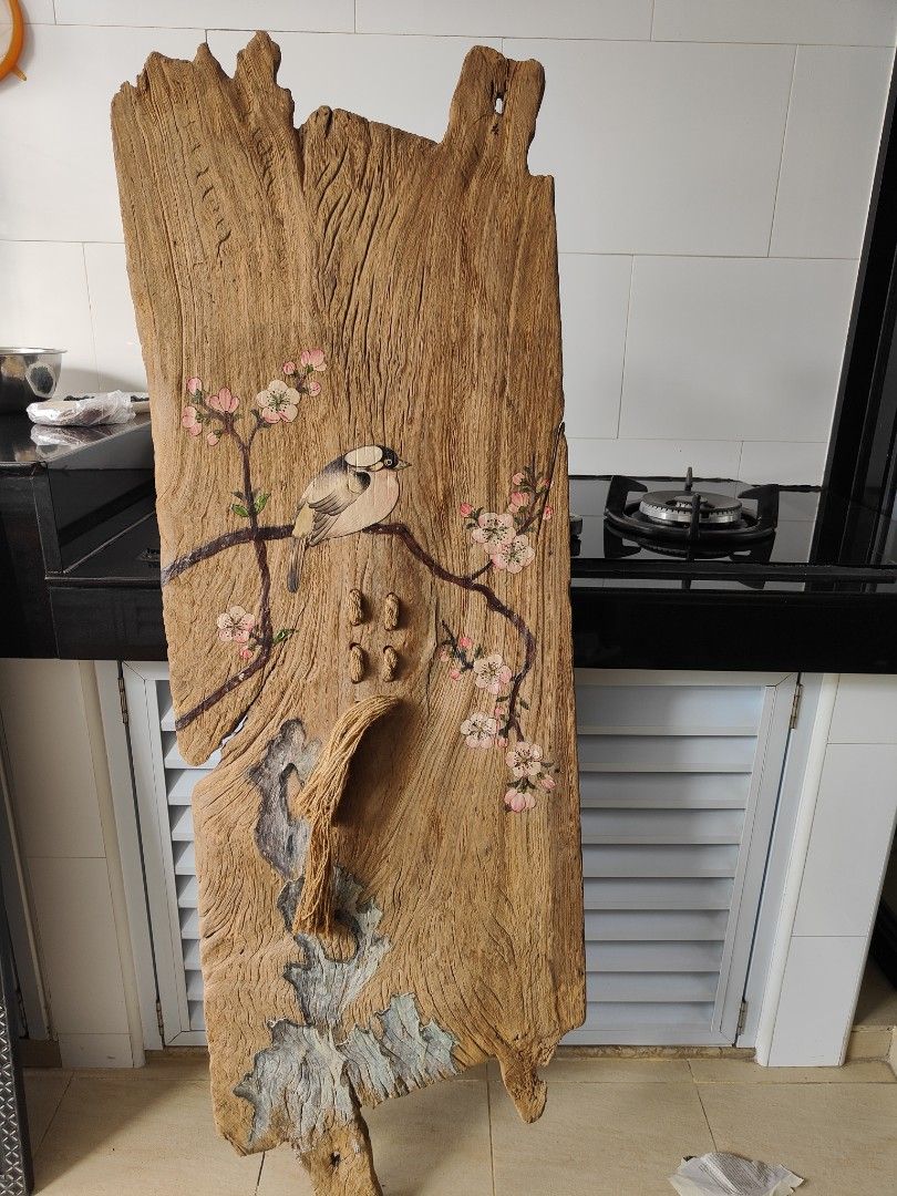 Hand Painted Rustic Wood Panel, Furniture & Home Living, Home Decor ...