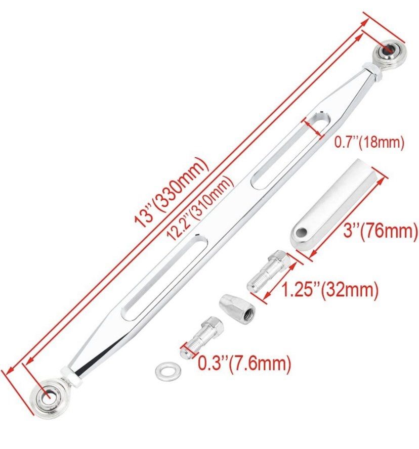 Harley Chrome Shift Linkage Compatible for Softail Dyna Street Glide ...