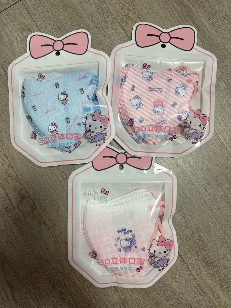 Hello kitty 3D mask, Health & Nutrition, Face Masks & Face Shields on ...