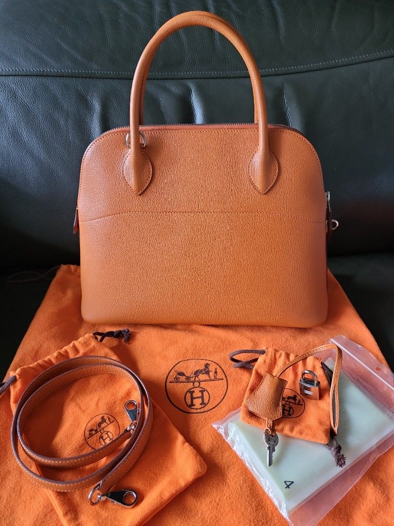 Hermes Bolide 31 Rigide Chevre Potiron PHW, Luxury, Bags & Wallets on ...