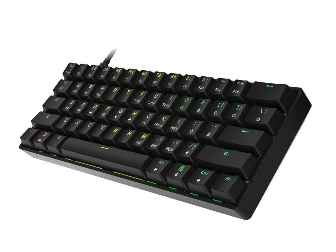 HK GAMING GK61 Mechanical Gaming Keyboard - 61 Keys Multi Color RGB ...