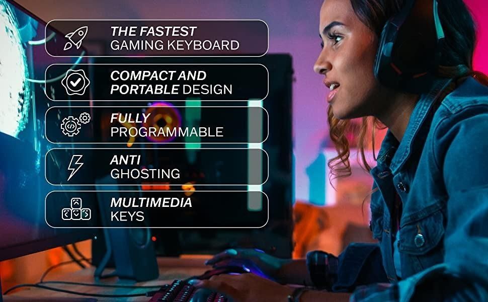 HK GAMING GK61 Mechanical Gaming Keyboard - 61 Keys Multi Color RGB ...