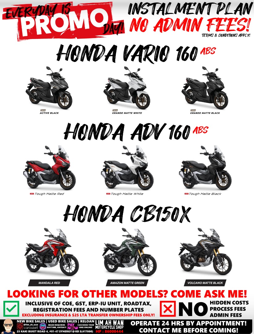 HONDA VARIO 160 ADV 160 CB150X, Motorcycles, Motorcycles for Sale ...