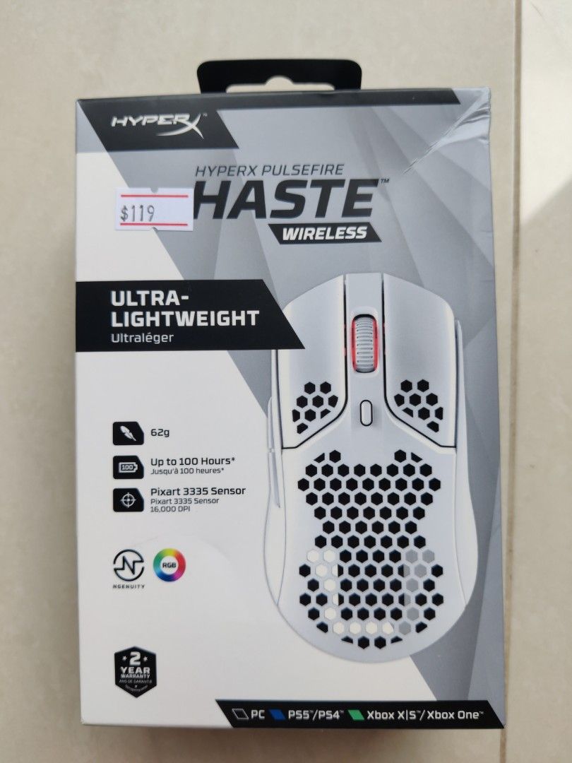 Hyperx pulsefire haste wireless mouse, Computers & Tech, Parts ...