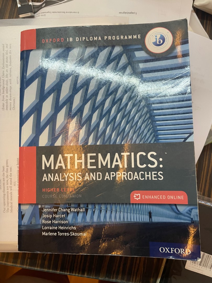 IBDP Mathematics Analysis and Approach HL Oxford Textbook, Hobbies ... IBDP Mathematics Analysis and Approach HL Oxford Textbook, Hobbies ...