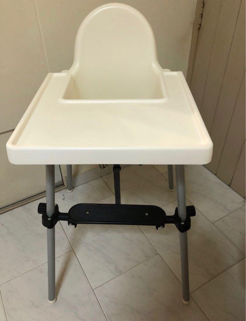 Ikea High Chair White with Leg rest, Babies & Kids, Nursing & Feeding ...