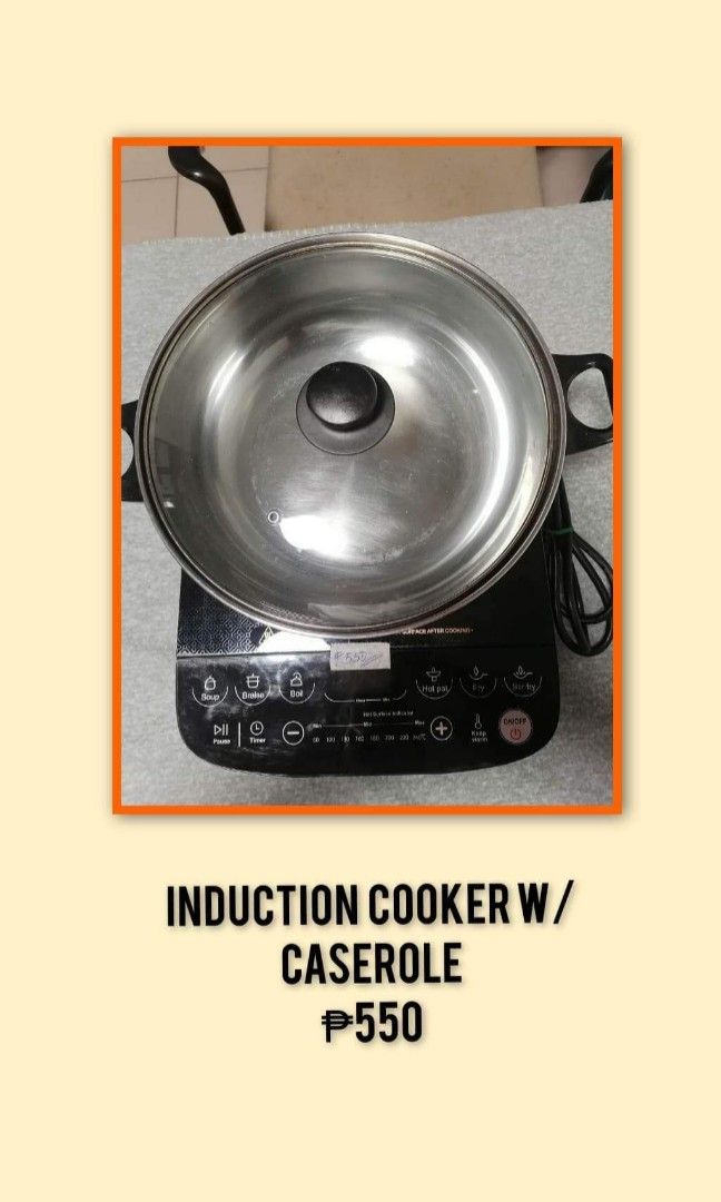 INDUCTION COOKER WITH CASEROLE, TV & Home Appliances, Kitchen ...