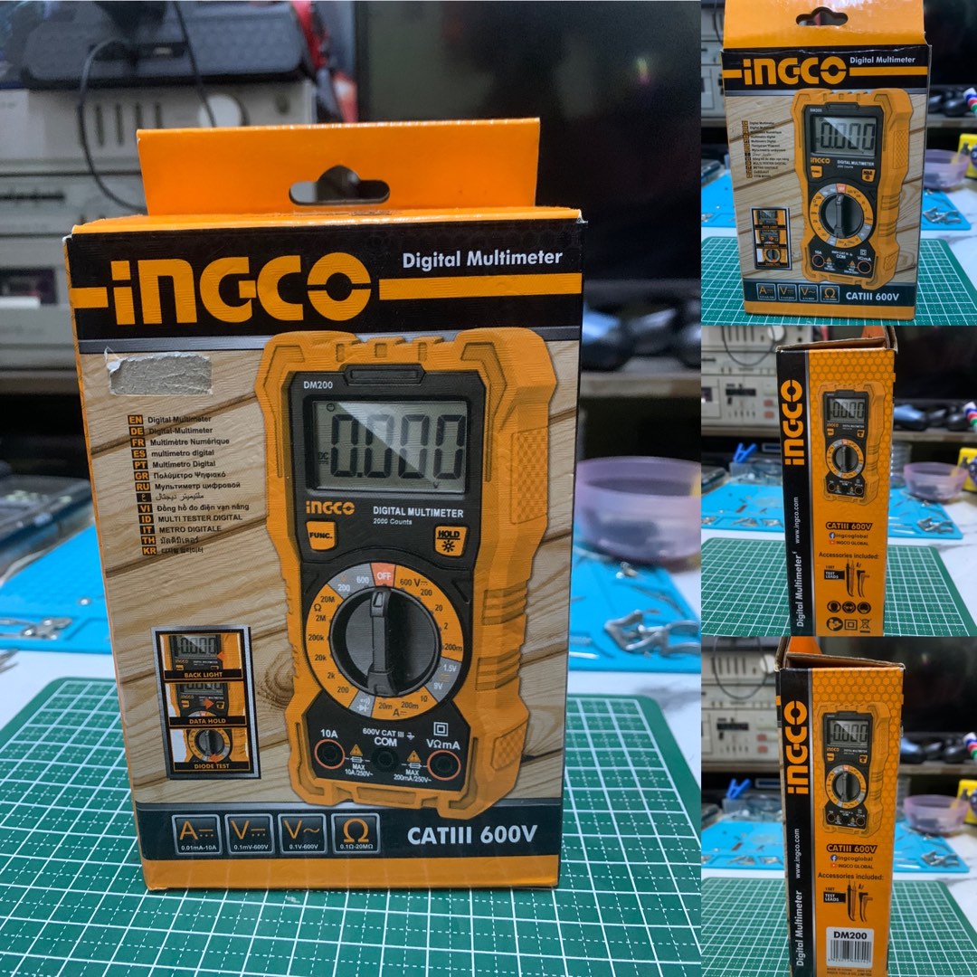 Ingco Digital Multimeter cat.iii 600V, Furniture & Home Living, Home ...