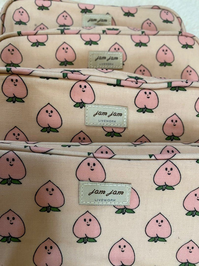 Jam Jam cute illustration zipper piping pouch, Hobbies & Toys ...