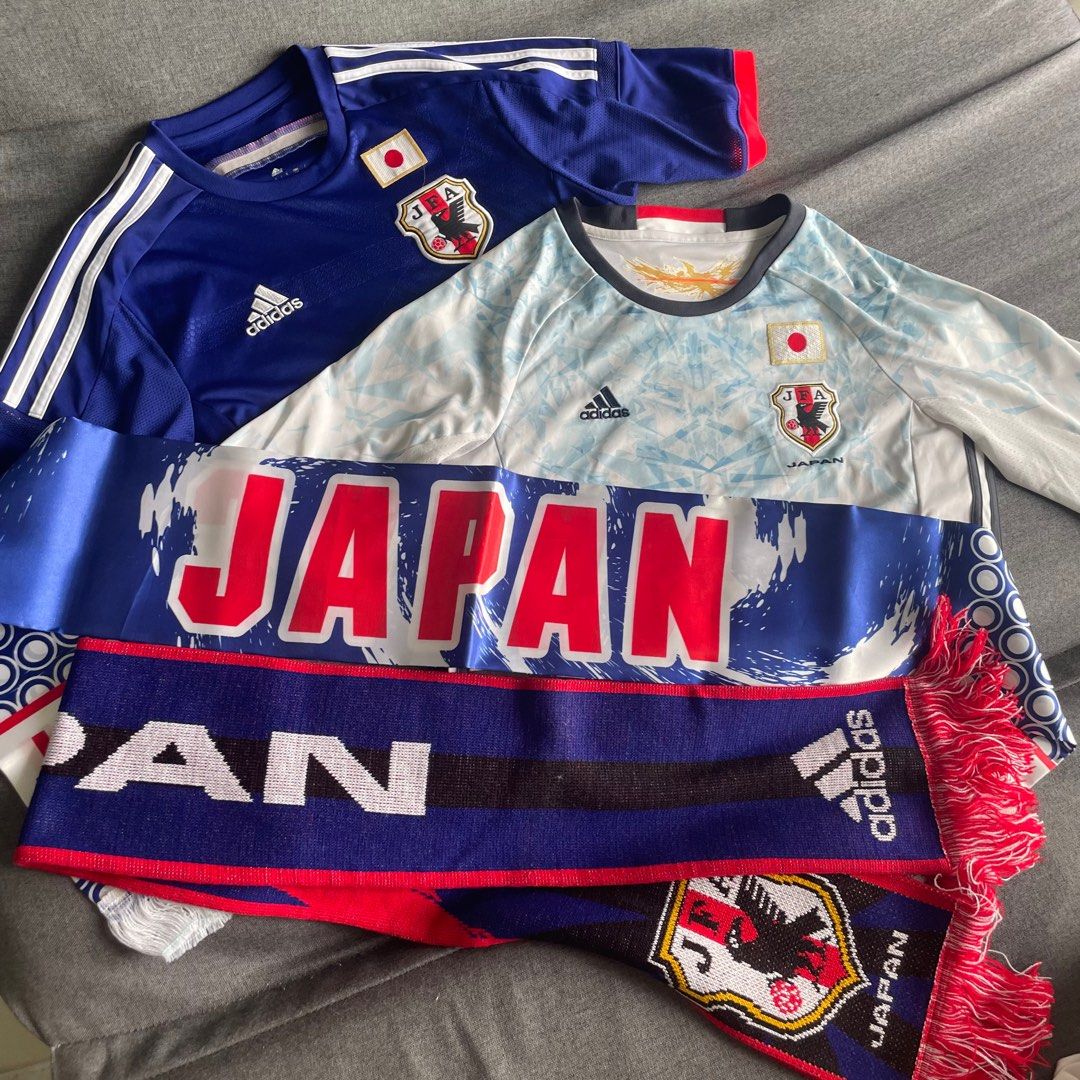 Japan JFA Soccer Football Jersey & Scarf, Men's Fashion, Activewear on Carousell