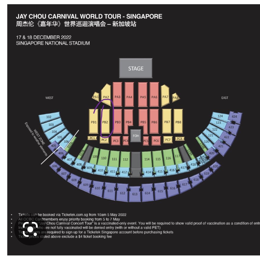 Jay Chou Concert 2022 (17/12) PB2 E-tickets, Tickets & Vouchers, Event ...