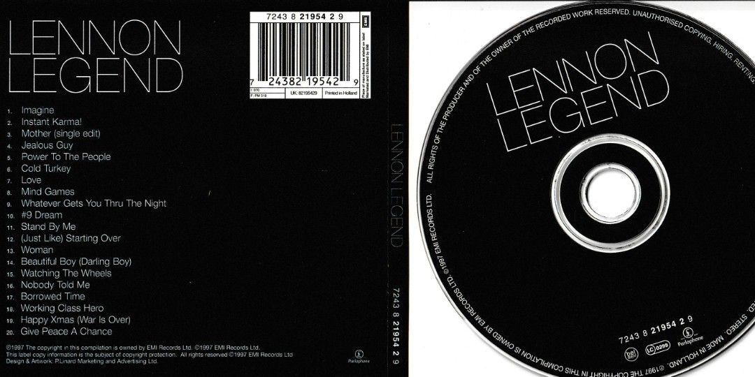 JOHN LENNON LEGEND CD, Hobbies & Toys, Music & Media, CDs & DVDs on ...