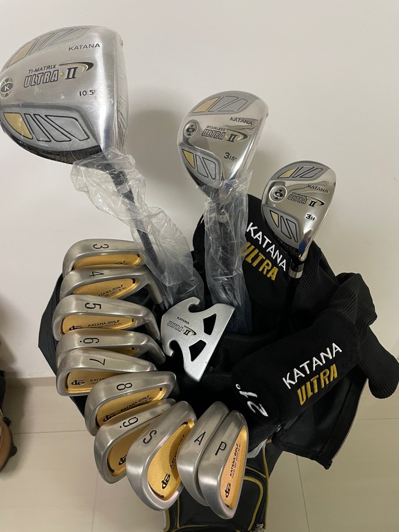 Katana Mint Condition Complete Golf Set+Woods+Putter+Katana Golf Bag ...